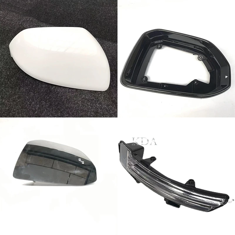 Car Rear Heated Blind Spot Warning Mirror Glass Cover Frame Turn Signal ...