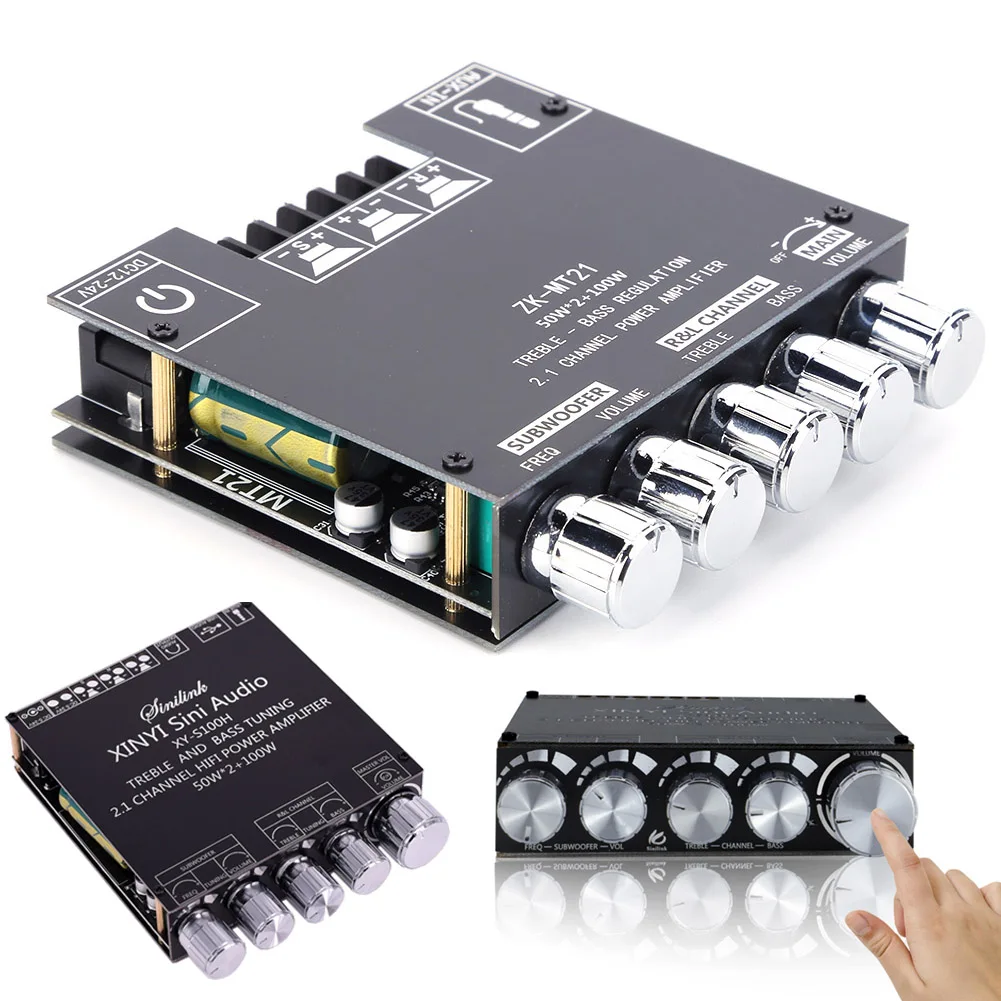 ZK-1002T-100Wx2-Audio-Board-Bluetooth-Digital-Power-Amplifier-Board-AUX ...