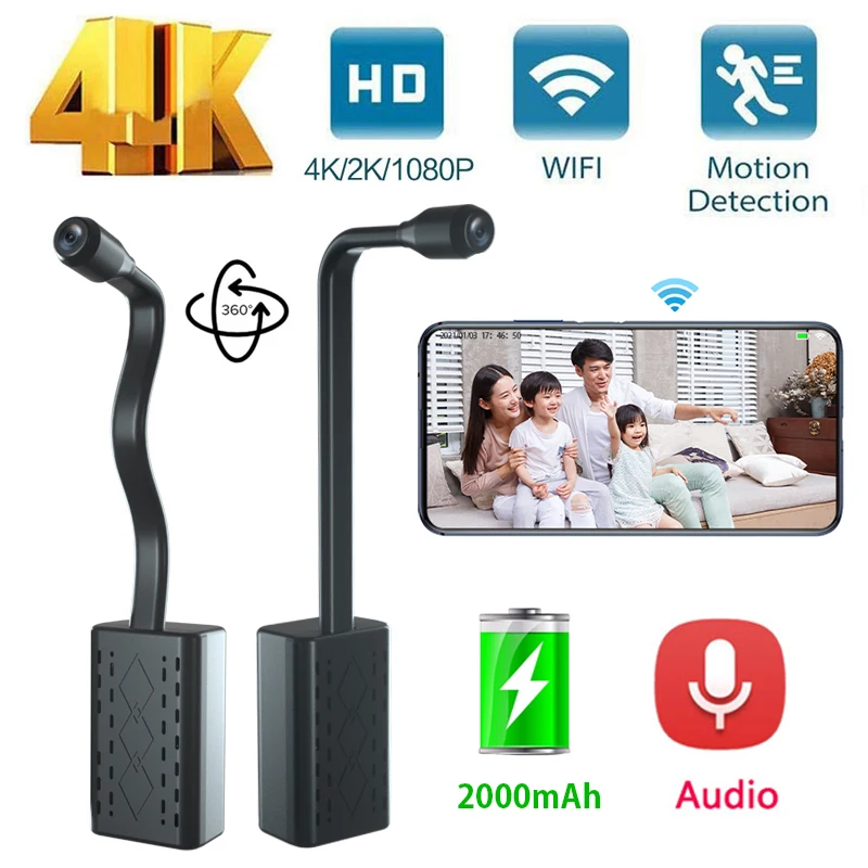 360-Mini-Camera-with-Battery-Wireless-Mini-Camera-WiFi-DIY-1080P-IP ...