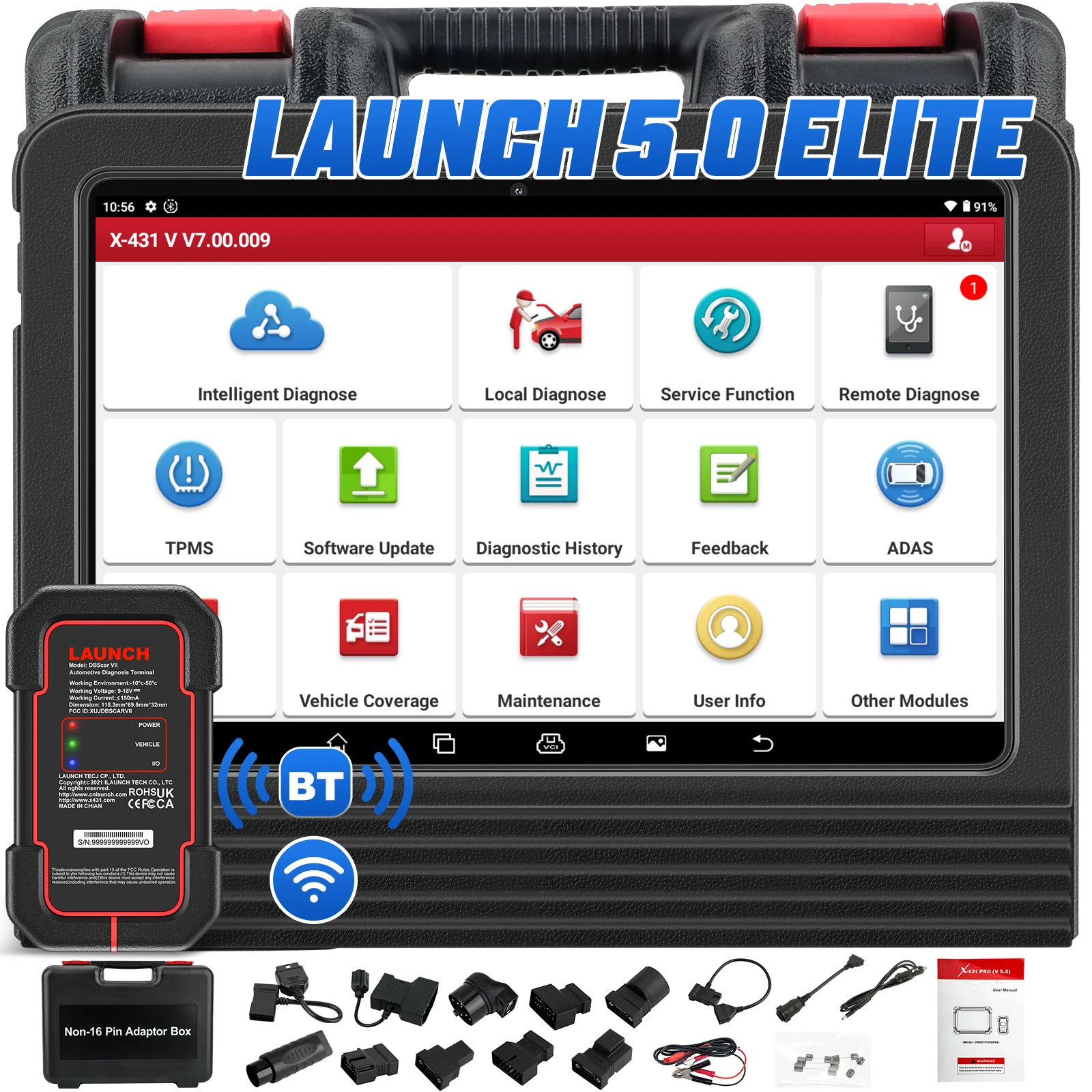 New-LAUNCH-X431-PRO-V-5-0-Car-Diagnostic-Tools-Auto-OBD2-Scanner-Full ...