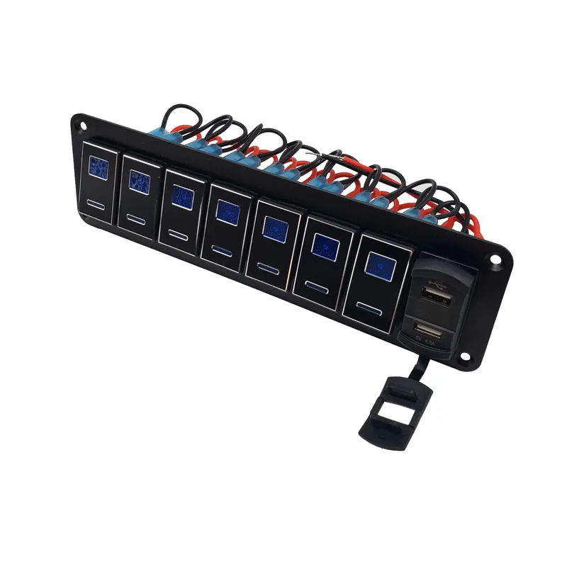 Metal Marine Rocker Switch Panel Truck Caravan RV Camping Boat Switches ...