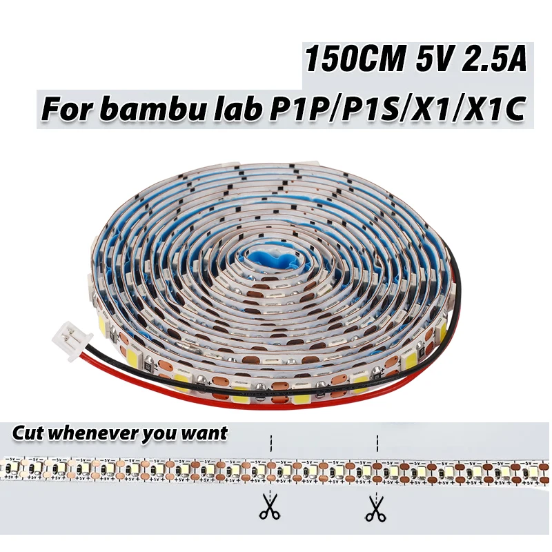 Bambu-Lab-X1C-X1-P1p-P1s-LED-Lights-Strip-3D-Printer-LED-Light-Kit-5V ...