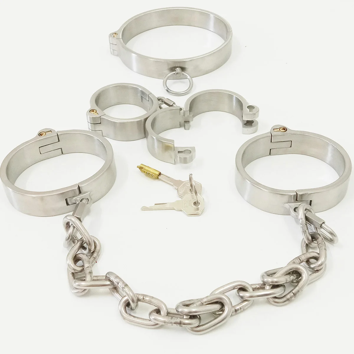 Stainless-Steel-Restraints-BDSM-Bondage-Metal-Neck-Collar-Hand-Ankle ...