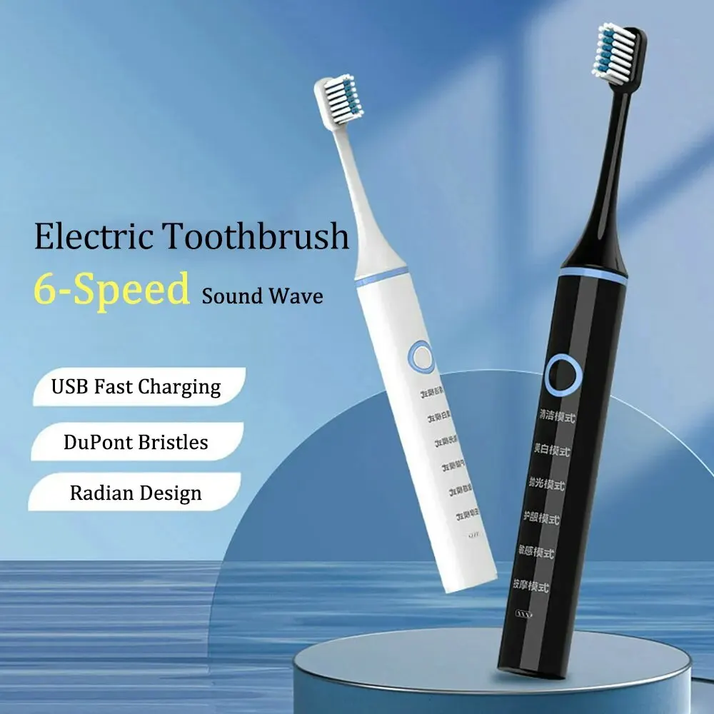 Electric-Toothbrush-Smart-USB-Rechargeable-Teeth-Clean-Whitening-Sonic ...