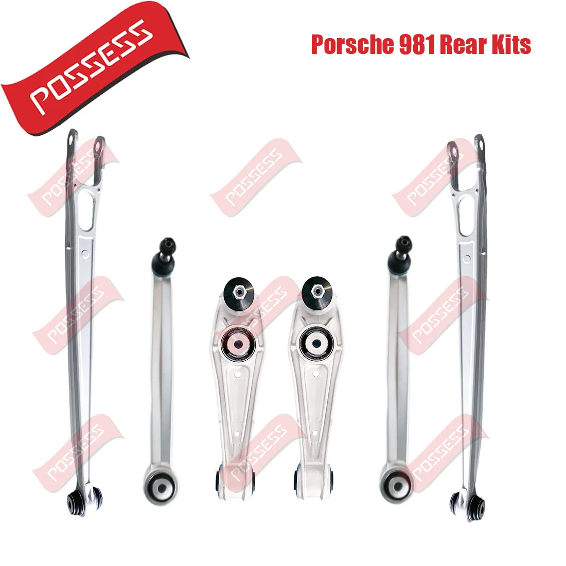 6 Pieces Rear Suspension Control Arm Steering Tie Rod Kits For Porsche ...