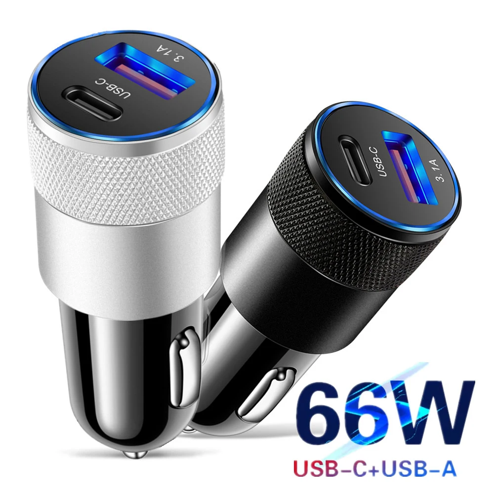 66W-Car-USB-Adapter-Fast-Super-Car-Charger-Cigarette-Lighter-PD-USB-Car ...