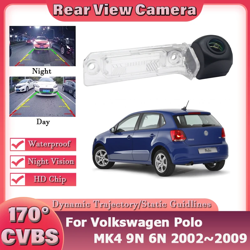 HD Night Vision Rear View Camera For Volkswagen Polo For VW Polo MK4 9N ...
