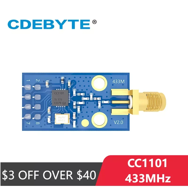 CC1101-RF-Module-E07-M1101D-SMA-433MHz-10dBm-SPI-SMD-Wireless ...