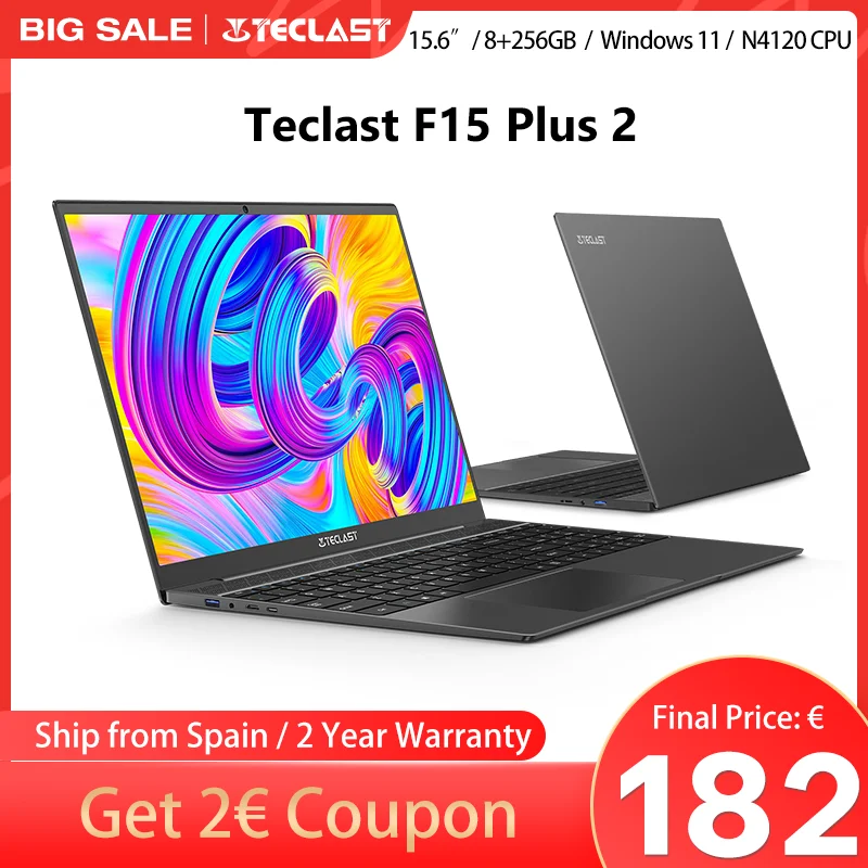 Teclast-F15-Plus-2-Laptop-15-6-inch-Windows-11-8GB-RAM-256GB-SSD ...