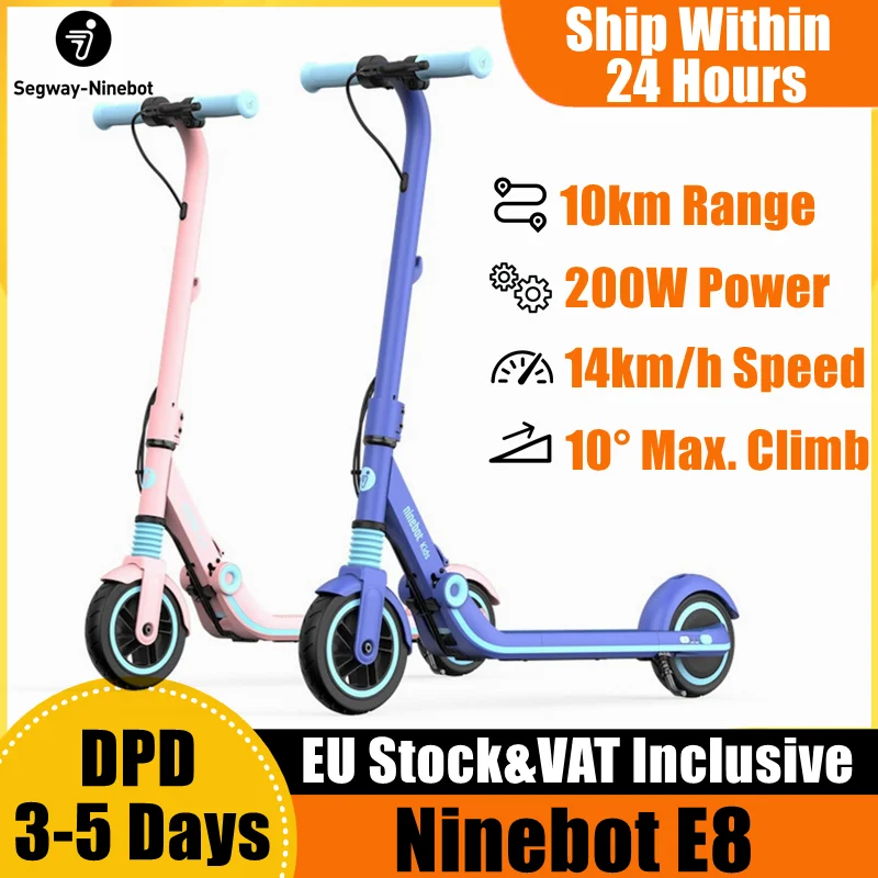 Ninebot-patinete-el-ctrico-inteligente-plegable-E8-para-ni-os-Scooter-ligero-con-kilometraje-de ...