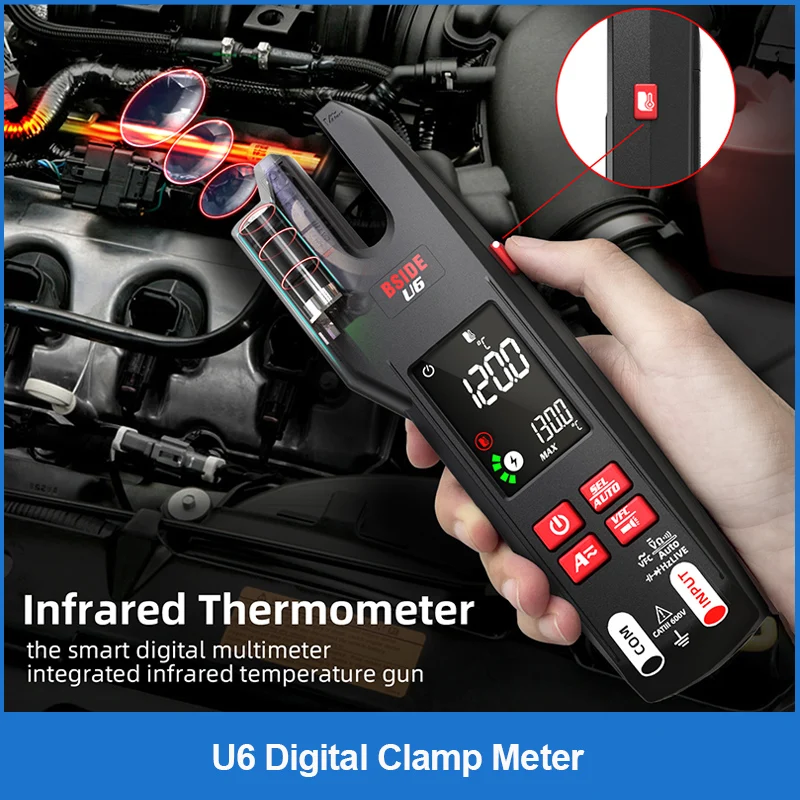 U6-Digital-Clamp-Meter-Fork-USB-Rechargeable-Automatic-Multimeter-AC-DC ...