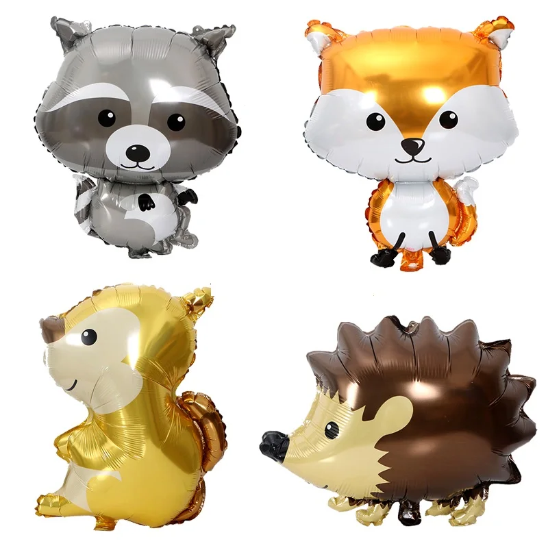 1Pcs-Cartoon-Animal-Panda-Balloons-Hedgehog-Fox-Squirrel-Raccoon ...