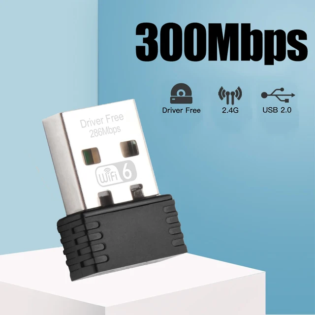 Mini USB WiFi Adapter Mini Wireless USB WiFi Adapter - 300Mbps, Nano ...