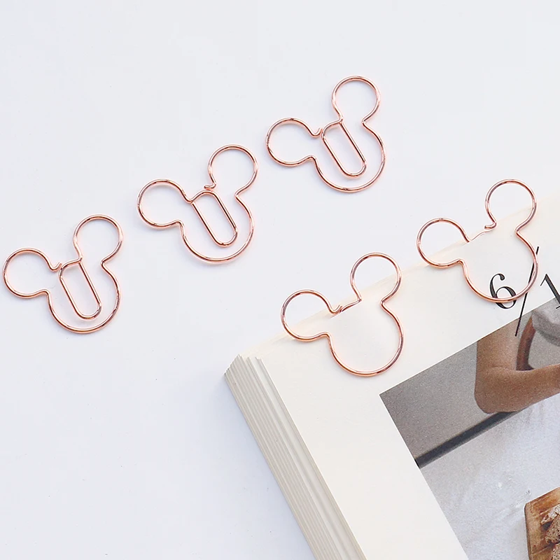 20pcs-cartoon-gold-rose-gold-Paperclip-on-Book-Paper-Creative-Paper ...