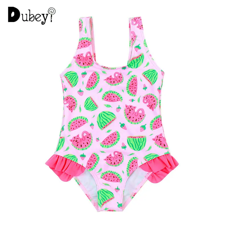 New Girls Bikini One-pieces Swimwear Watermelon Pattern Lovely Bathing ...