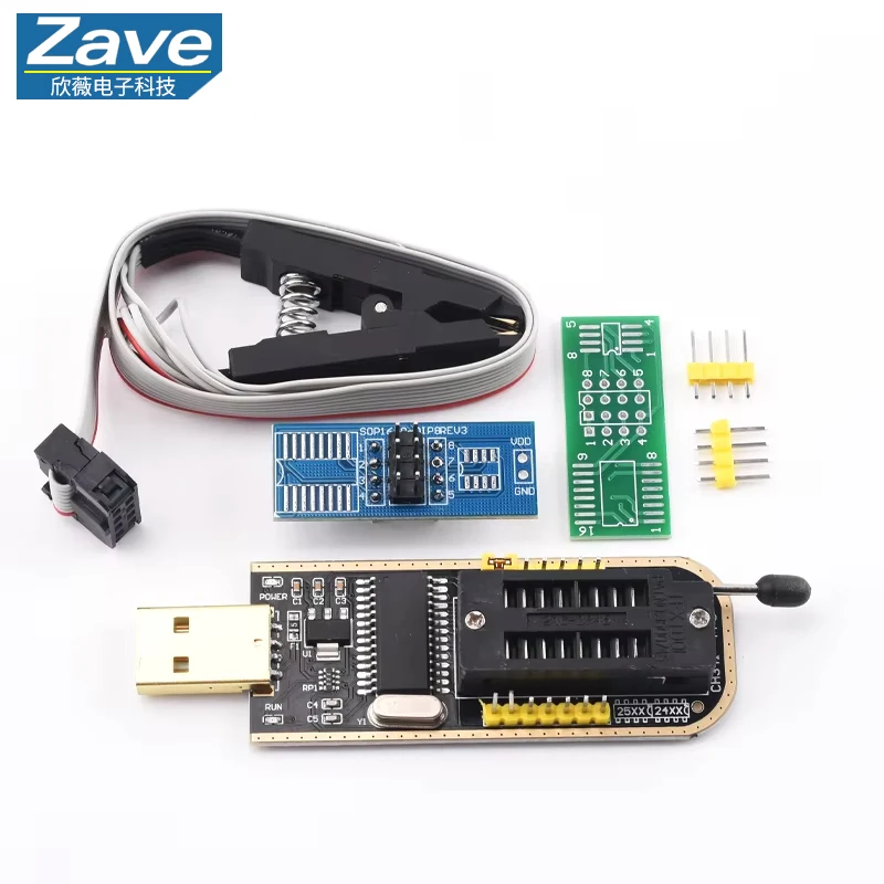 CH341A 24 25 Series EEPROM Flash BIOS USB Programmer Module + SOIC8 ...