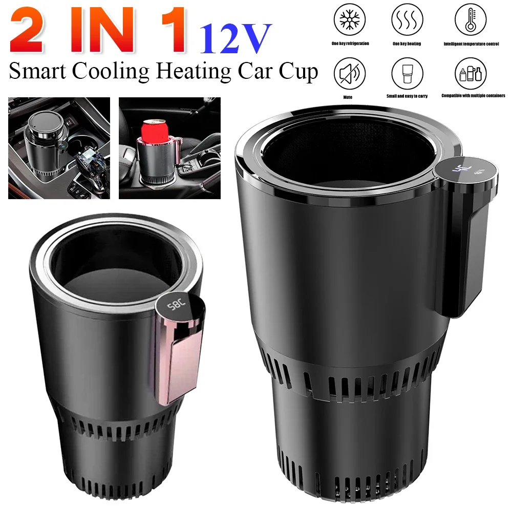 Car Smart Cooling Heating Car Cup Smart Beverage Mug Holder Car Office ...