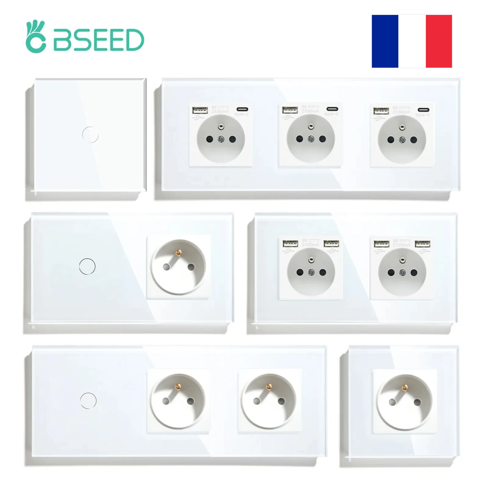 BSEED-Touch-Switch-French-Wall-Socket-Led-Wall-Light-Switches-1-2-3Gang ...