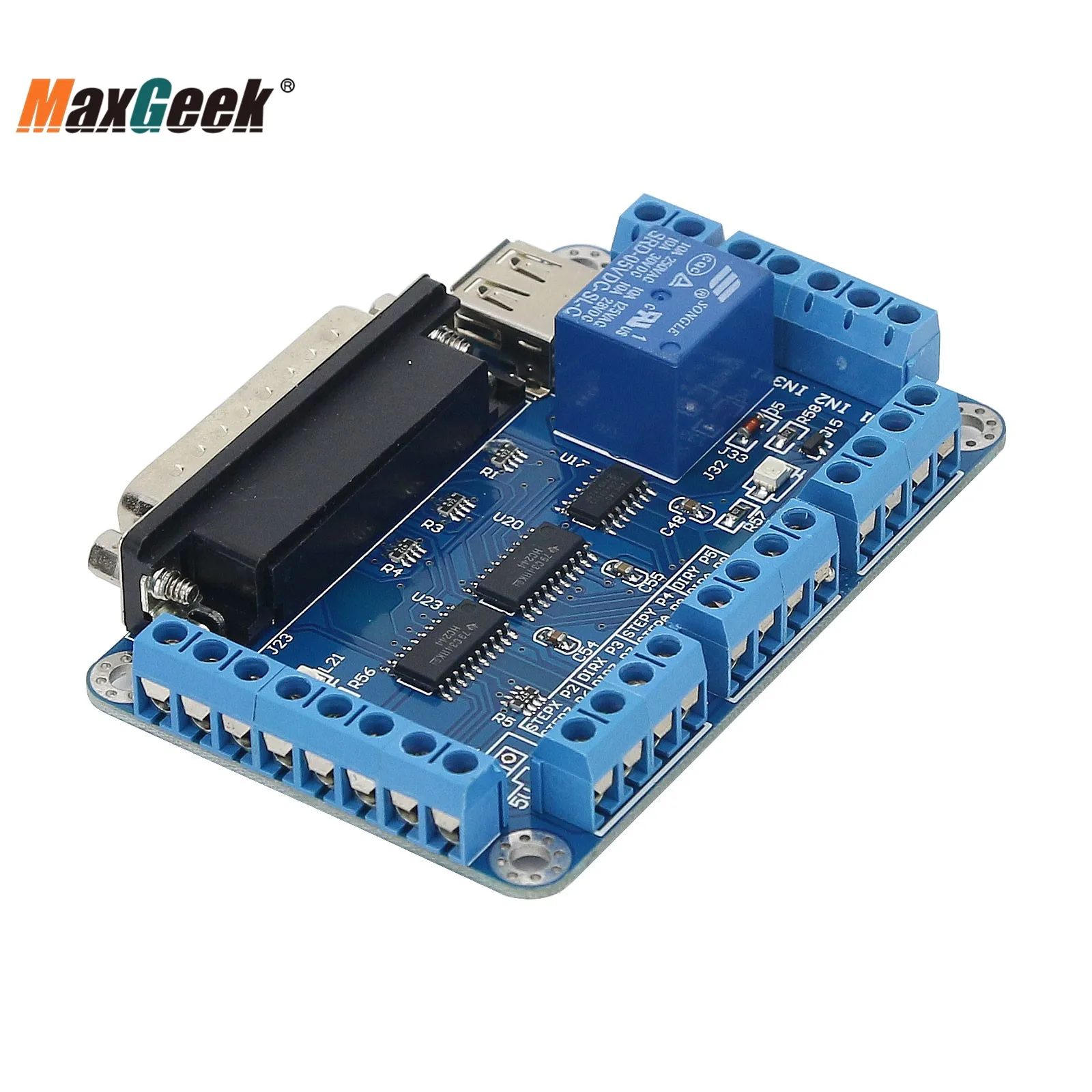 Maxgeek CNC MACH3 4 축 LPT 포트 USB 카드 모션 컨트롤러, 스테퍼 모터 조각 기계용, UC100 에 맞먹음 ...