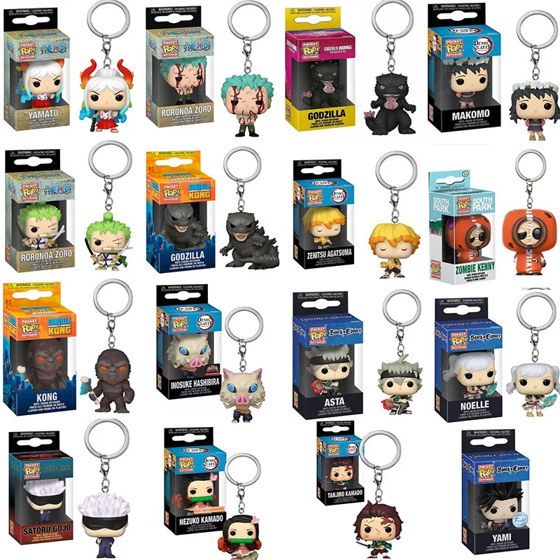 Funko POP Keychain One Piece Roronoa Zoro Demon Slayer Nezuko Kamado ...