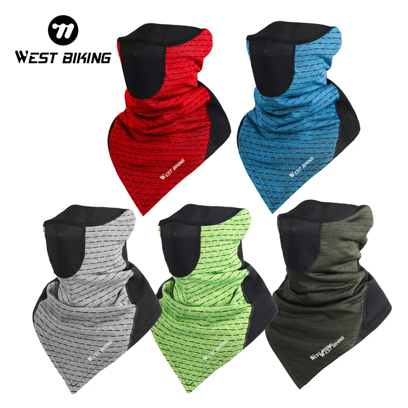 WEST BIKING Winter Bike Cycling Mask Fleece Thermal Bicycle Half Face ...