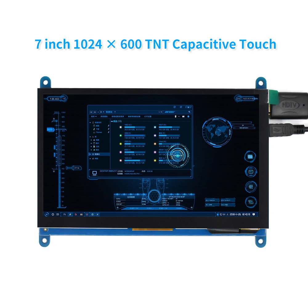 TNT-capacitivo-Touch-Screen-Panel-TFT-LCD-Module-Display-para-Raspberry ...