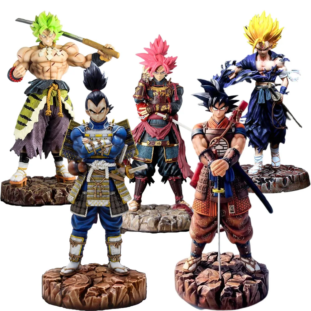 Gk-Dragon-Ball-Anime-Figure-34cm-Samurai-Son-Goku-Gohan-Vegeta-Figurine ...