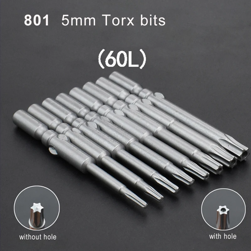 10pcs-lot-60mm-Length-S2-Magnetic-801-Electric-5mm-Round-Shank-Torx ...