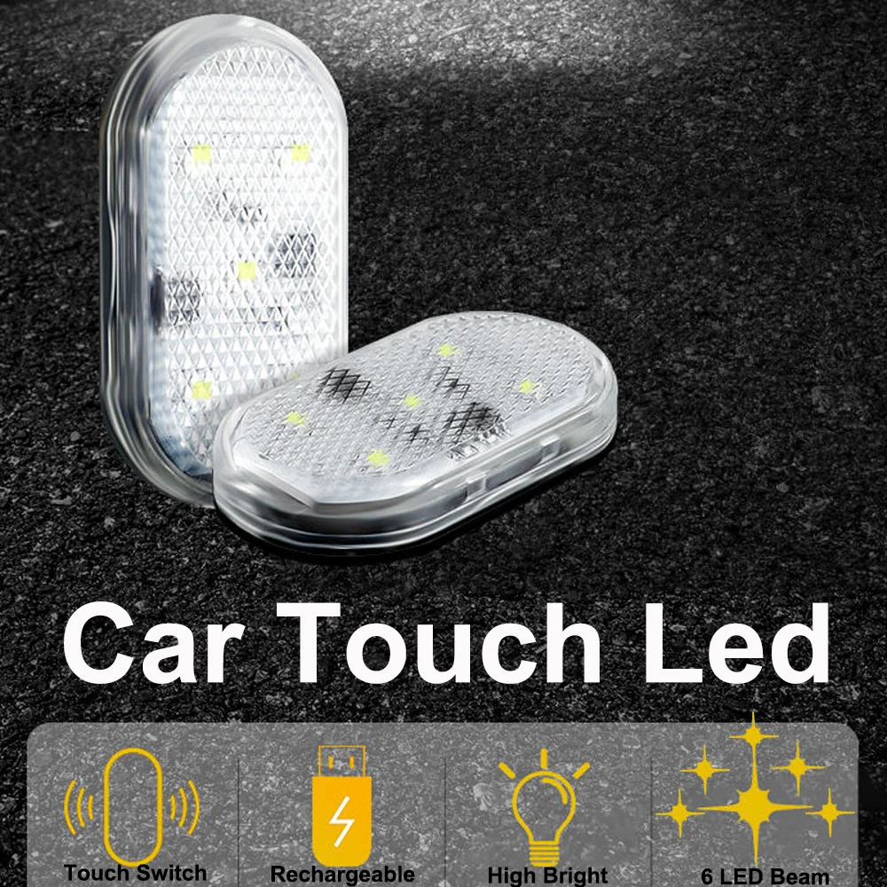 Mini-Car-Touch-Light-6LED-High-Bright-Auto-Interior-Reading-Lamp-LED ...