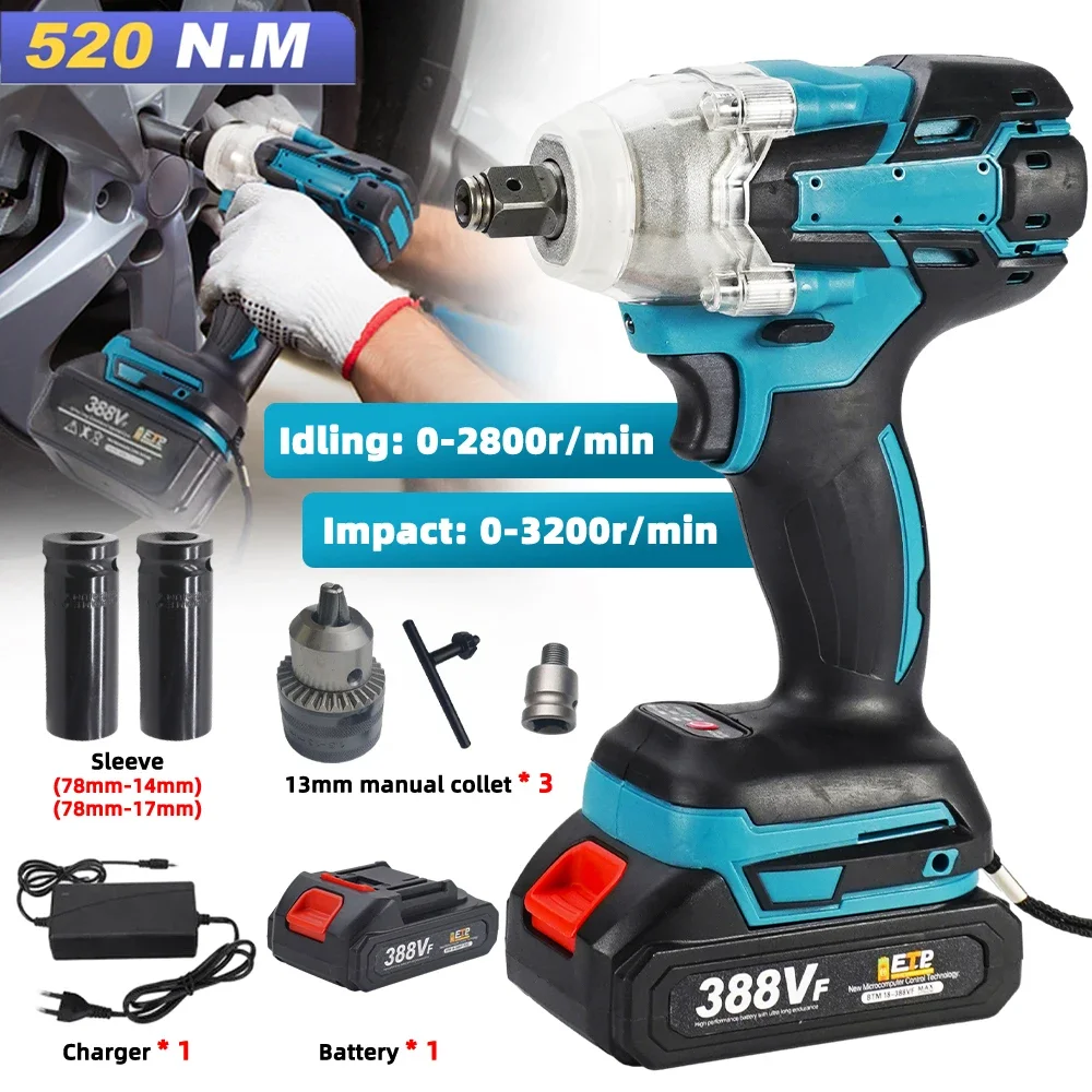 520N-m-Cordless-Electric-Impact-Wrench-Brushless-Electric-Wrench-Hand-Drill-Socket-Power-Tool ...