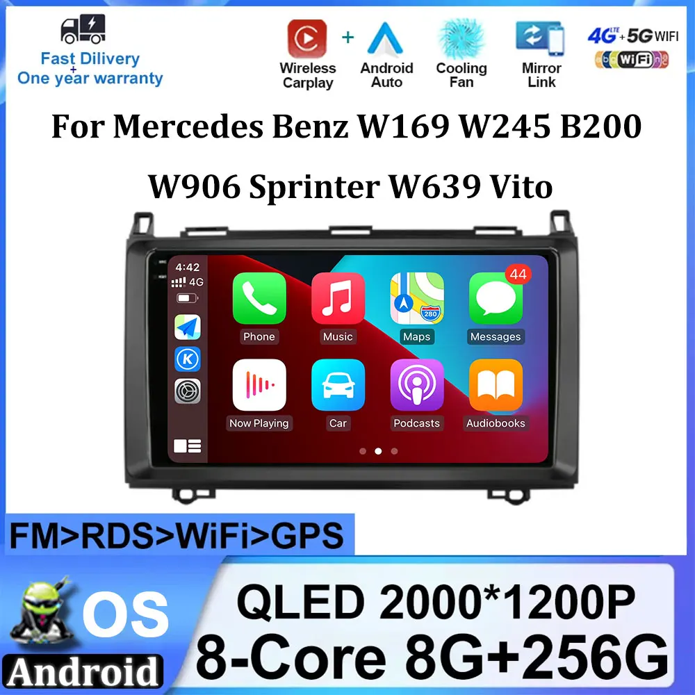 9-inch-Android-OS-for-Mercedes-Benz-W169-W245-B200-W906-Sprinter-W639 ...