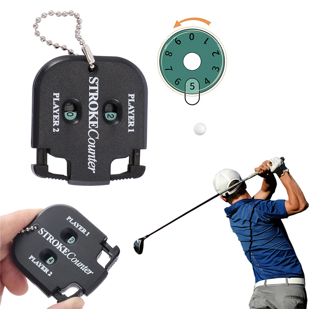 1PC-Golf-Scorer-Mini-Portable-Handy-Square-With-Key-Chain-Dual-Dial ...