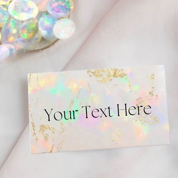 Custom Luxury Pearlescent Business Card Thank You Gift Postcard RSVP ...