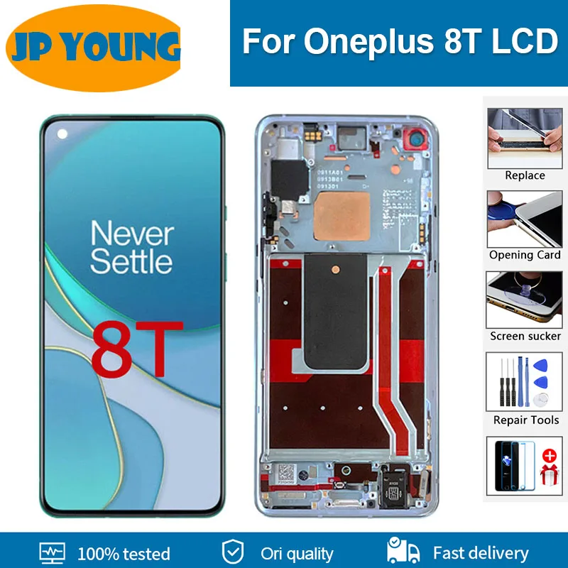 Original 6.55'' AMOLED Display for OnePlus 8T LCD KB2001 KB2000 KB2003 ...