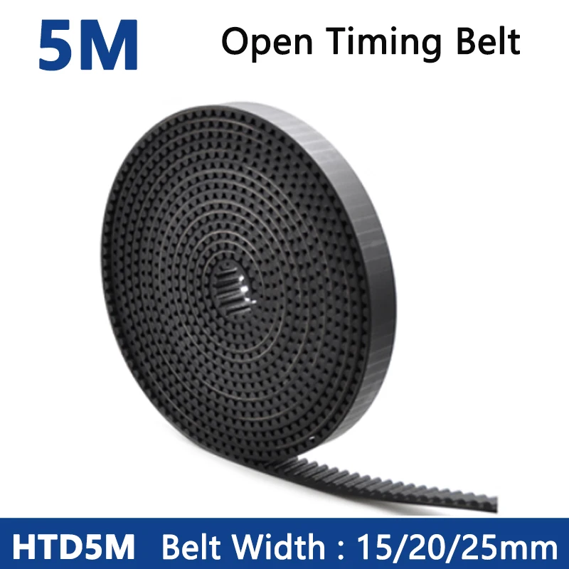 1-10meters Arc Tooth HTD 5M Open Synchronous Belt Width 15/20/25mm ...