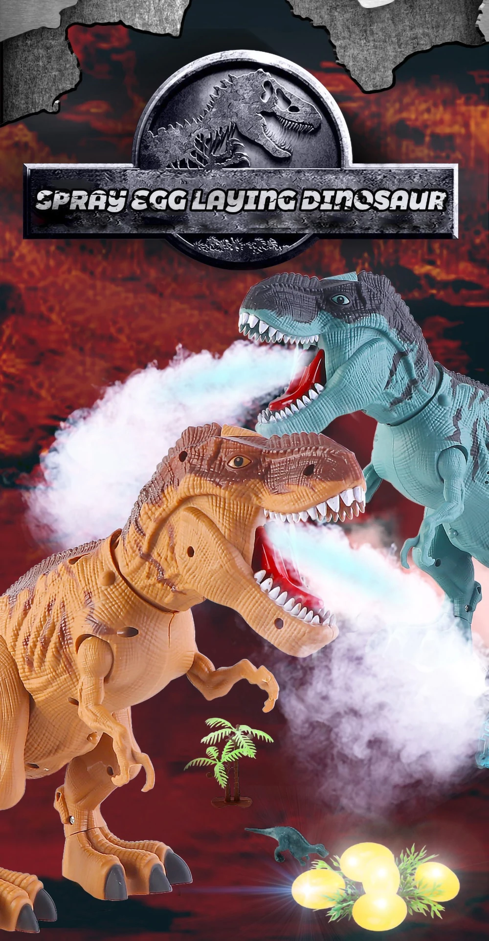 Generic Large Electric Dinosaur Toys Walking Jet Dinosaur with ...