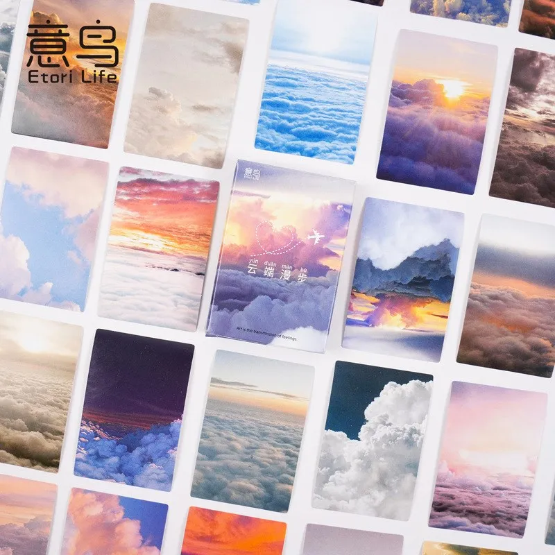 30-Pcs-Sky-Cloud-Sea-Sticker-Boxed-Scenery-Stickers-For-Scrapbook-And ...