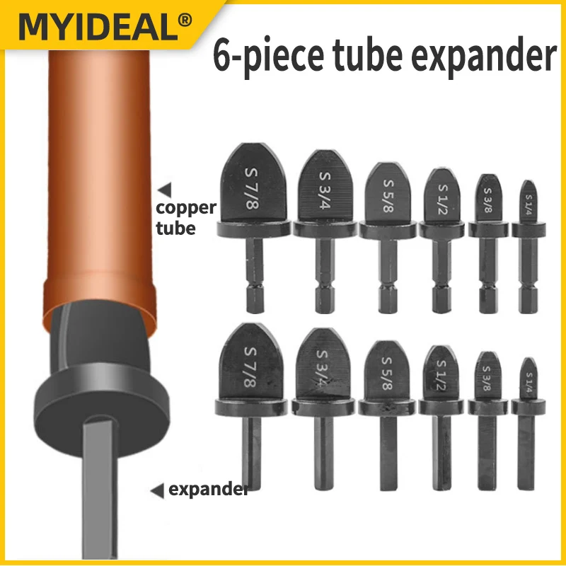 6Pcs-Triangle-Hexagonal-Shank-British-Pipe-Expander-Metal-Copper-Pipe ...