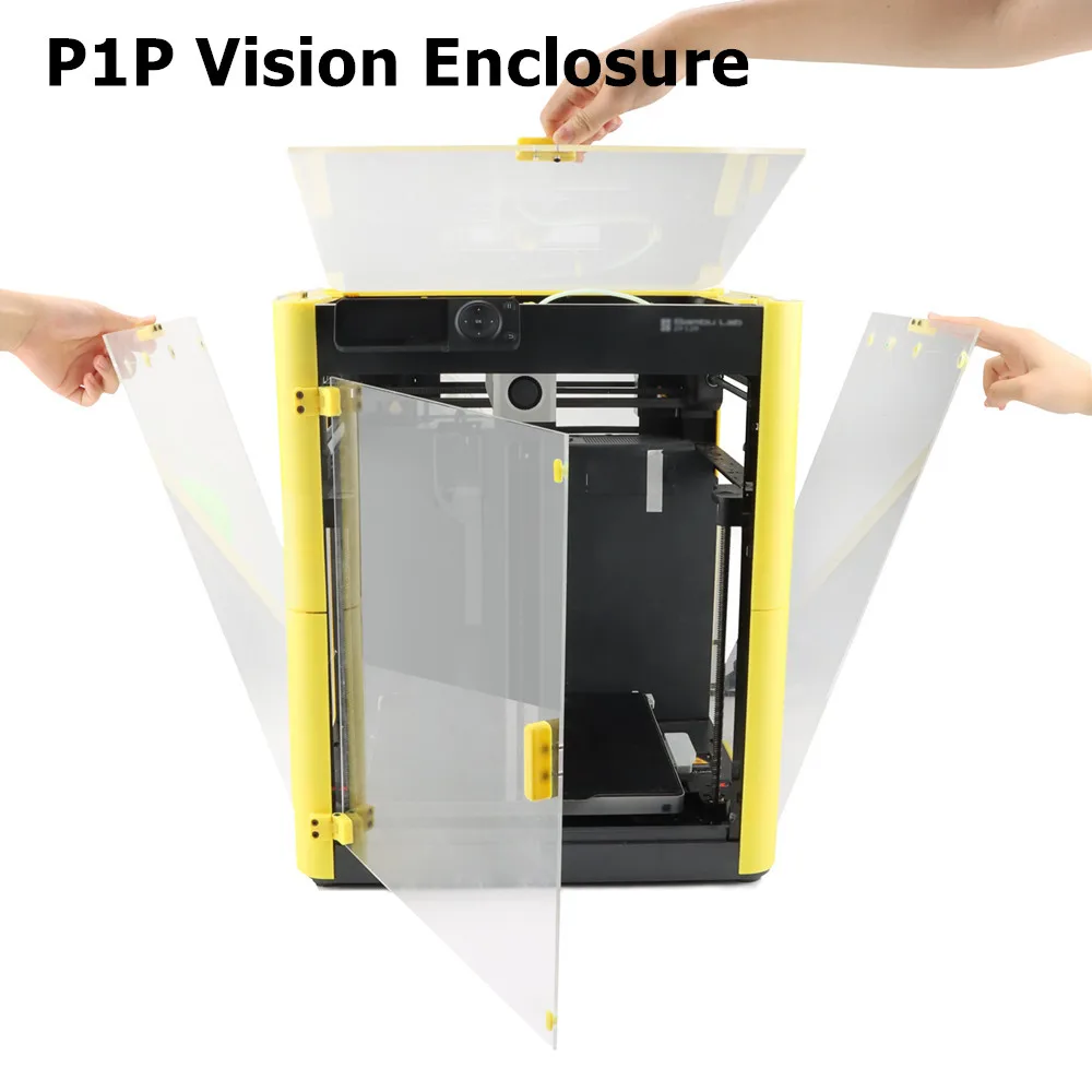 For-Bambu-Lab-P1P-Vision-Enclosure-Clear-Panel-Transparent-Shell-With ...