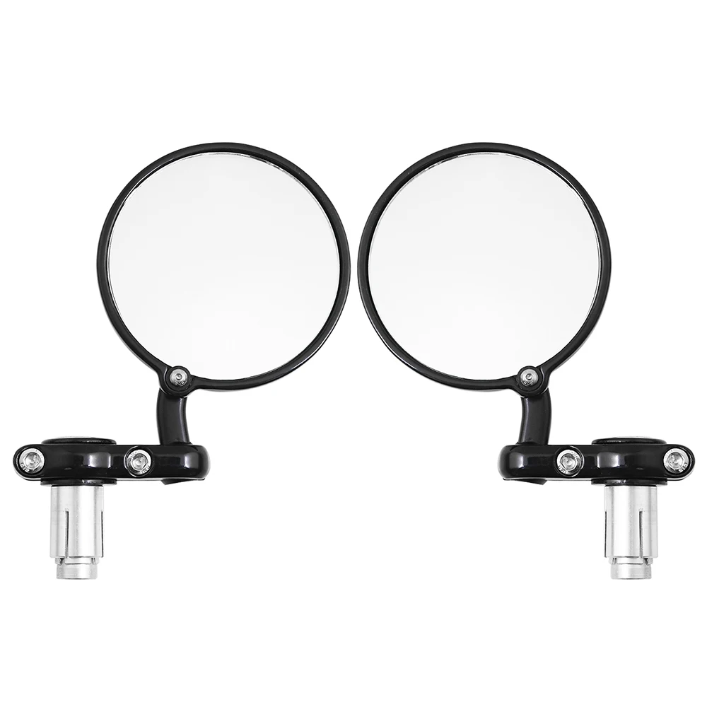 Universal-3-Round-Rear-View-Mirrors-22mm-7-8-Handle-Bar-End-Foldable ...