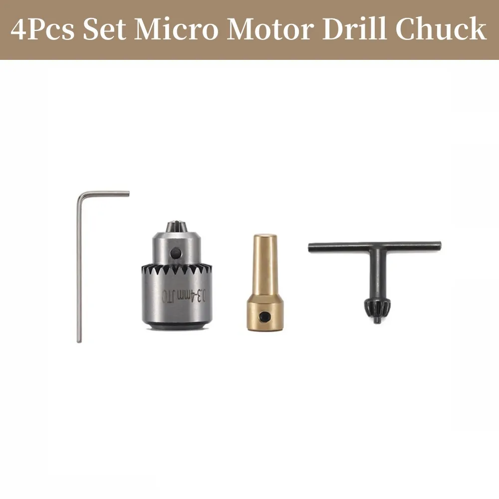 4Pcs-Set-JT0-Micro-Motor-Drill-Chuck-T-L-Spanner-Clamping-Range-0-3-4mm ...