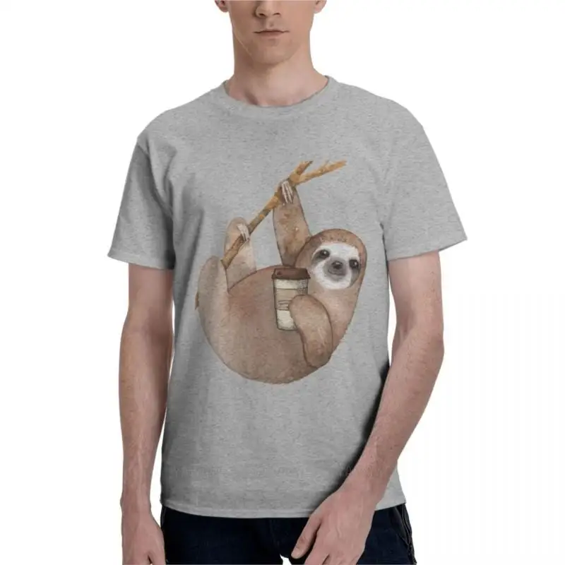 Three-Toed-Sloth-Just-Hangin-Out-Enjoying-a-Coffee-Classic-T-Shirt-cute ...