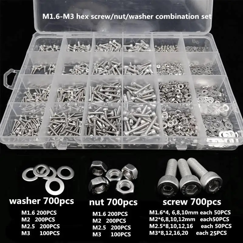 Juego-de-surtido-de-tornillos-y-tuercas-de-acero-inoxidable-Kit-de ...