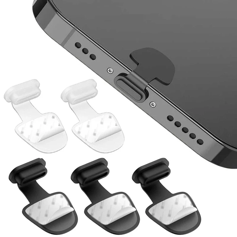 6pcs Phone Charging Port Dust Plug Anti-lost Waterproof Plug for IOS ...
