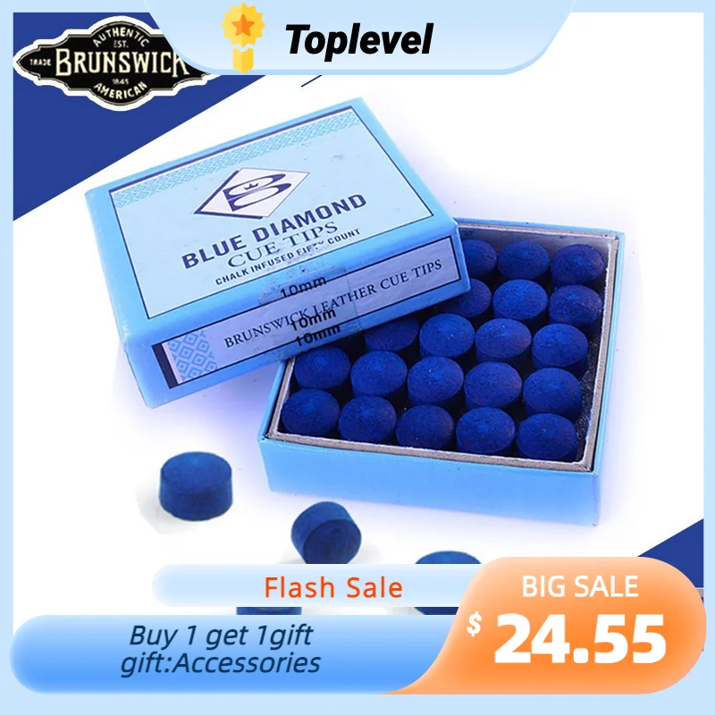 Blue Diamond Brunswick Snooker Cue Tip Billiards Stick Kit Tip 10mm ...