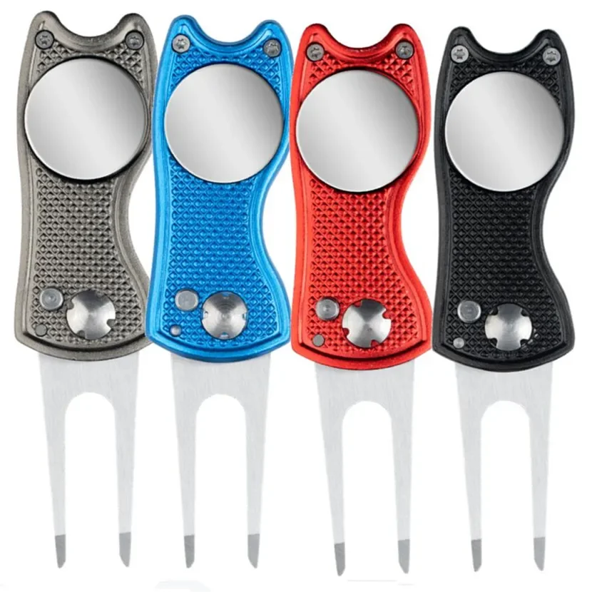 Golf Divot Repair Tool Switchblade Pitch Groove Cleaner Pitchfork with ...