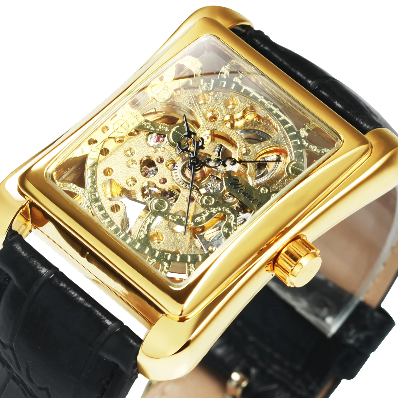 WINNER-Classic-Skeleton-Mechanical-Watches-Rectangle-Retro-Gold-Watch ...