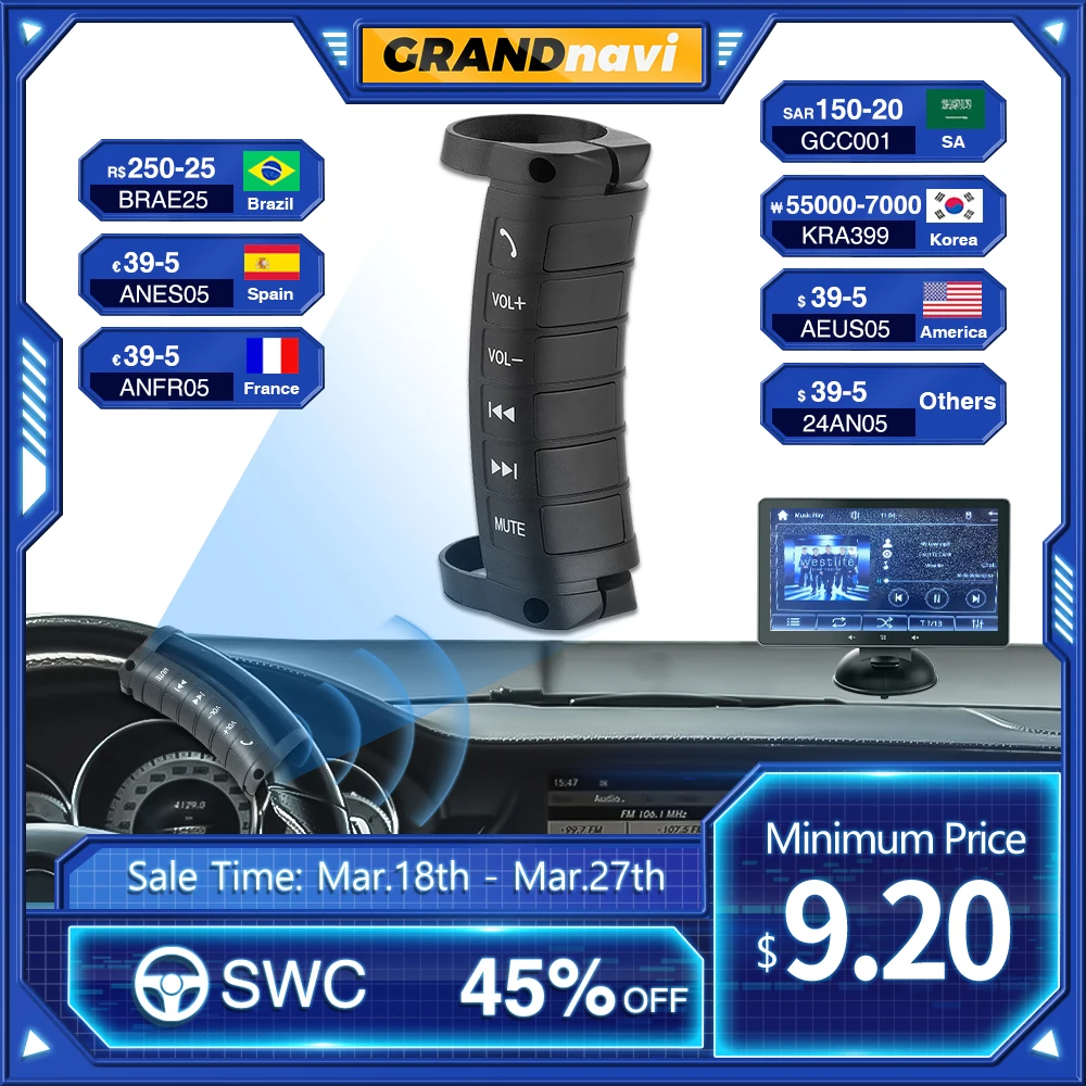 Grandnavi-control-de-volante-inal-mbrico-para-coche-dispositivo ...