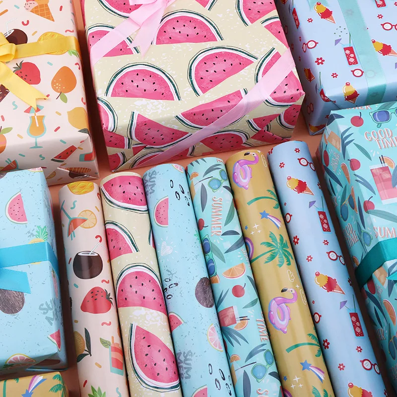 6-Pcs-Kinds-Cartoon-Fruit-Wrapping-Paper-Sheets-Roll-Packaging-for-Kids ...