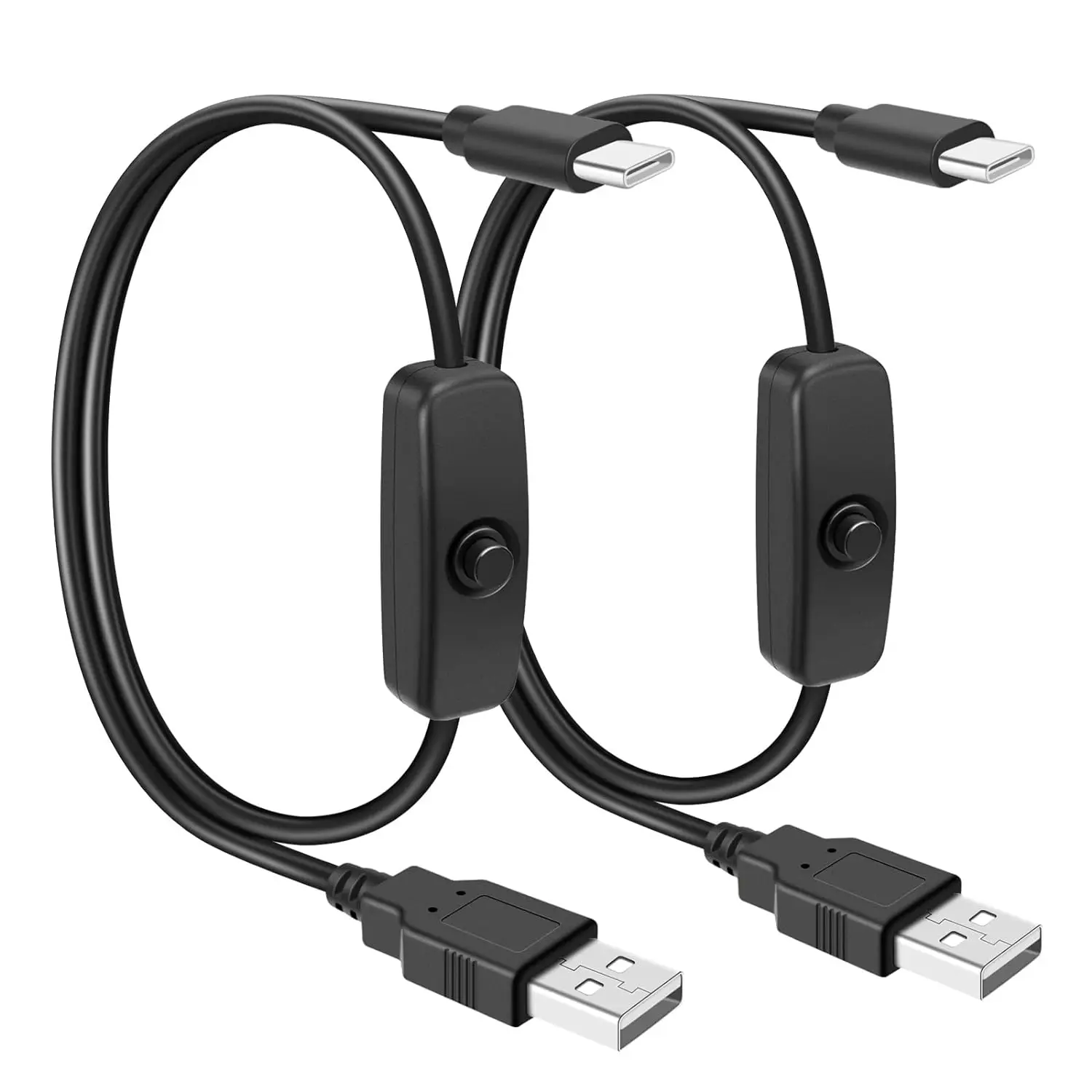DC 5V 2A USB To Type C Switch Power Cable USB Extension Wire On/Off ...